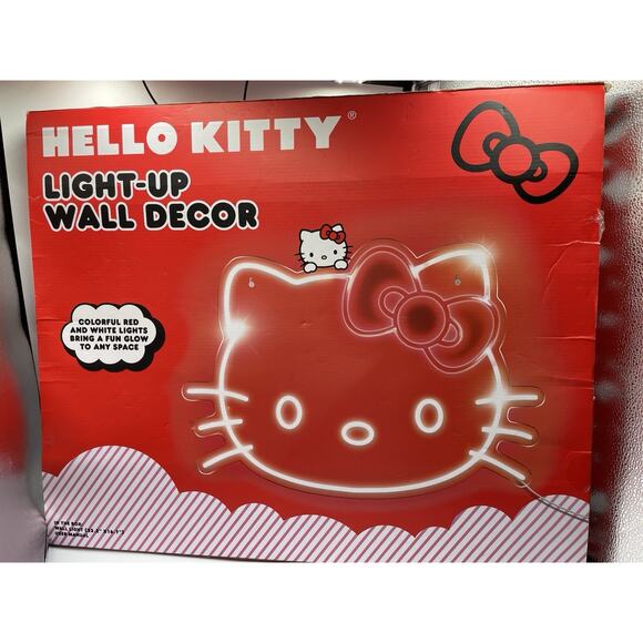 Sanrio | Wall Decor | Hello Kitty Light Up Wall Decor 24 X 7 Neon Led ...